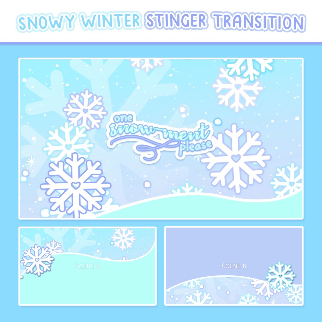 Winter Snow Stinger Transition for Twitch and Youtube Stream - Etsy