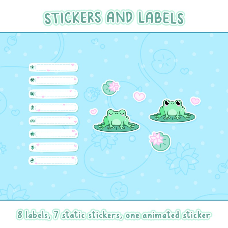 Cute Frog Animated Twitch Stream Overlay Bundle - Etsy