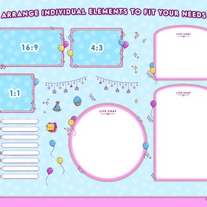 Birthday Animated Twitch Stream Overlay Package - Etsy