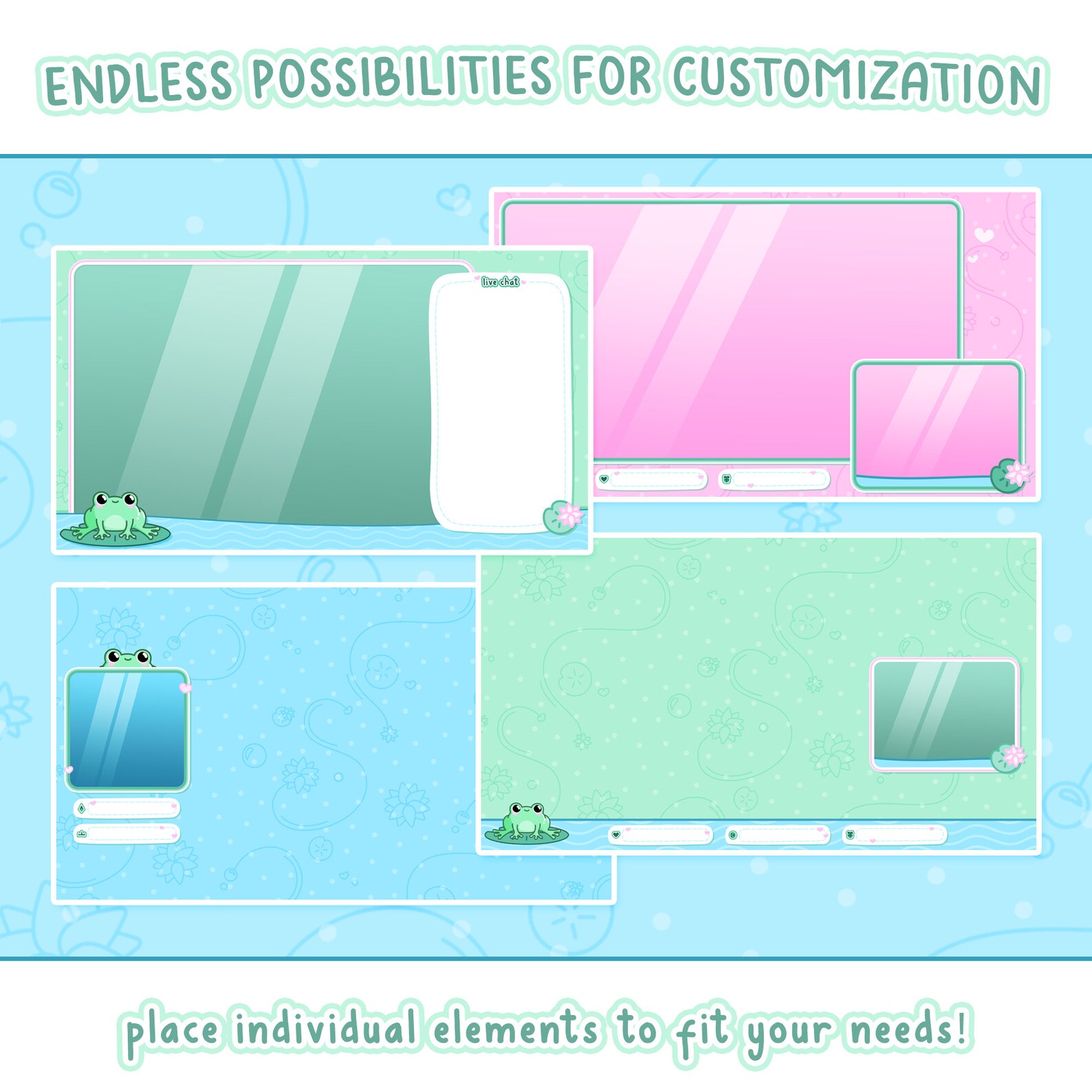 Cute Frog Animated Twitch Overlay Bundle - Etsy