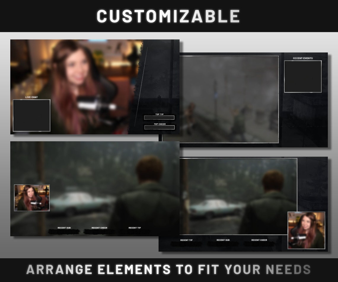 Silent Hill Inspired Animated Horror Twitch Stream Overlay Package - Etsy