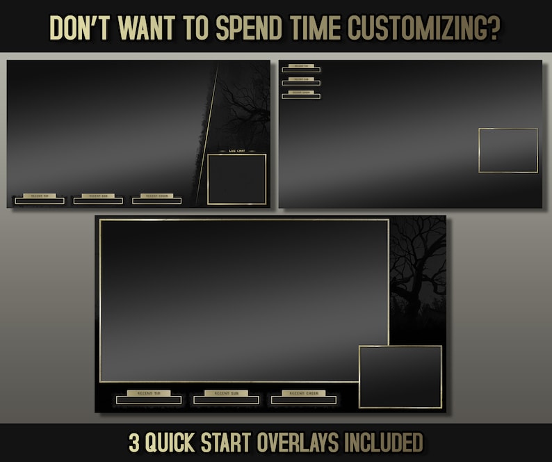 Dark Horror Twitch Stream Overlay Package Inspired by Resident Evil ...