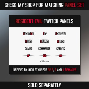 Resident Evil Inspired Animated Horror Twitch Stream Overlay Package - Etsy