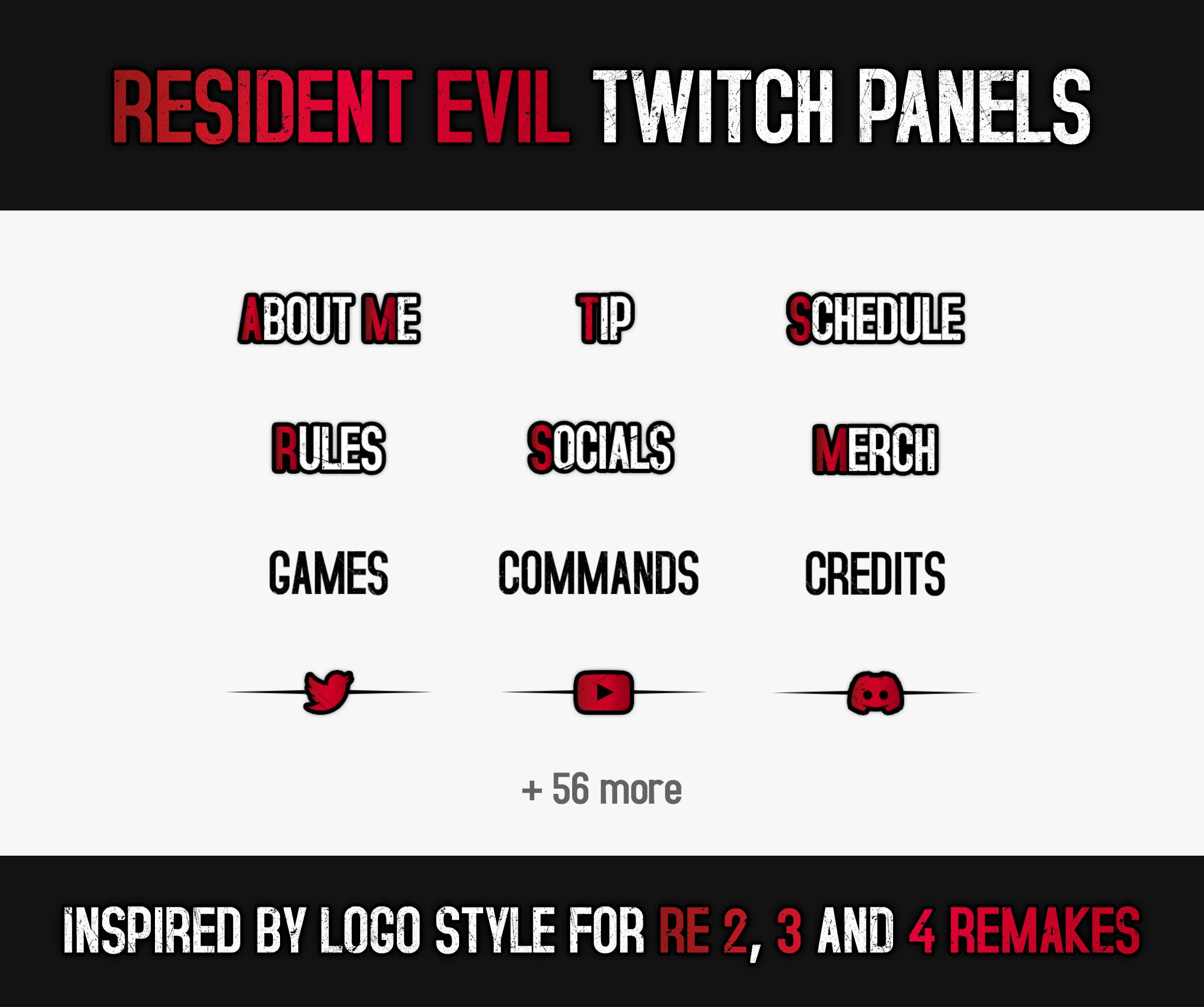 Resident Evil Twitch Panels Set for Horror Streamers - Etsy