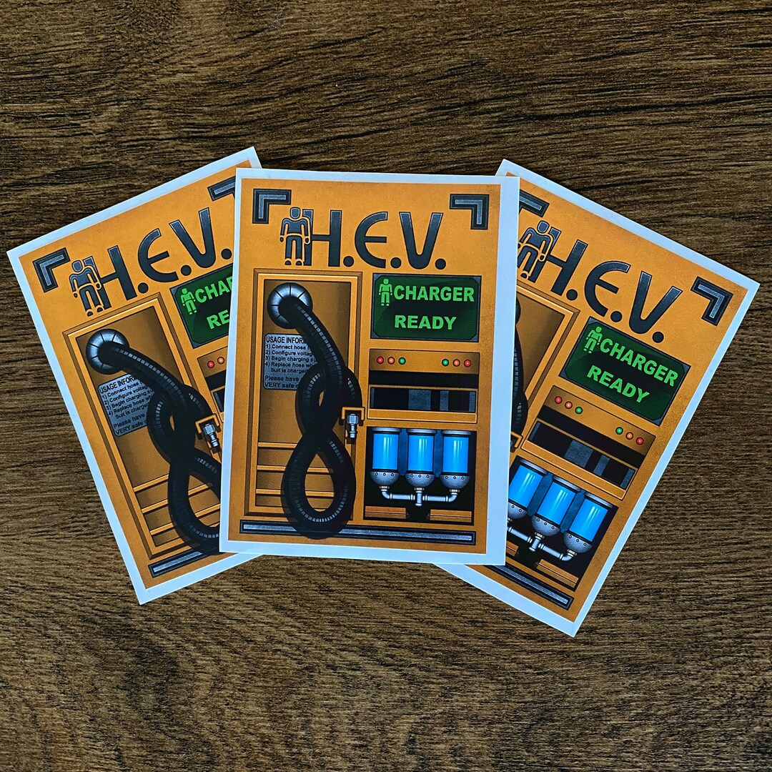 Half Life H.E.V Decal Sticker | 11cm X 8cm - Etsy
