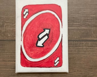RED Uno Reverse Card Keychain - Etsy