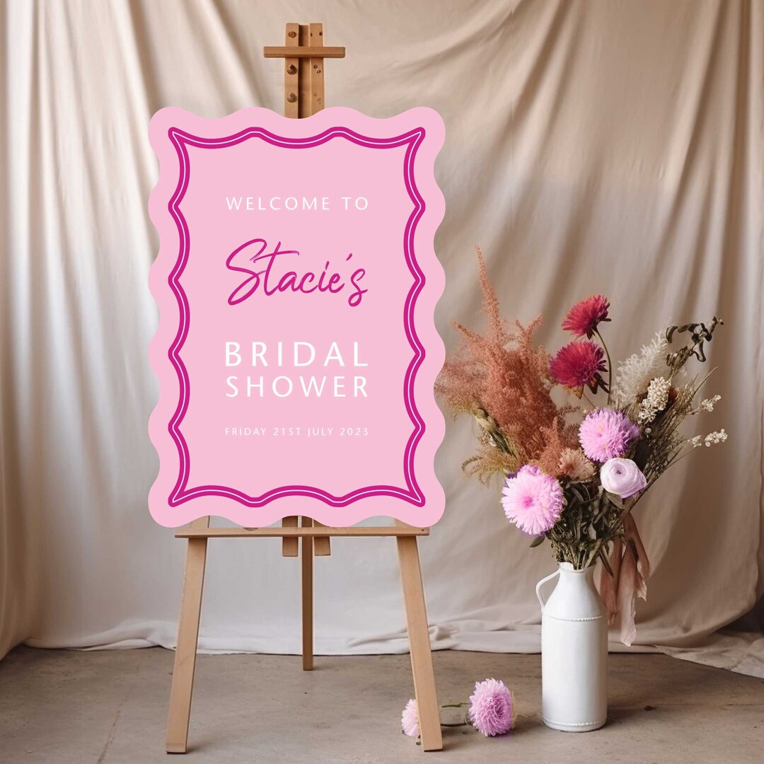 A1 Barbie Inspired Welcome Board, Bride to Be, Hen, Bridal Shower, Pink ...