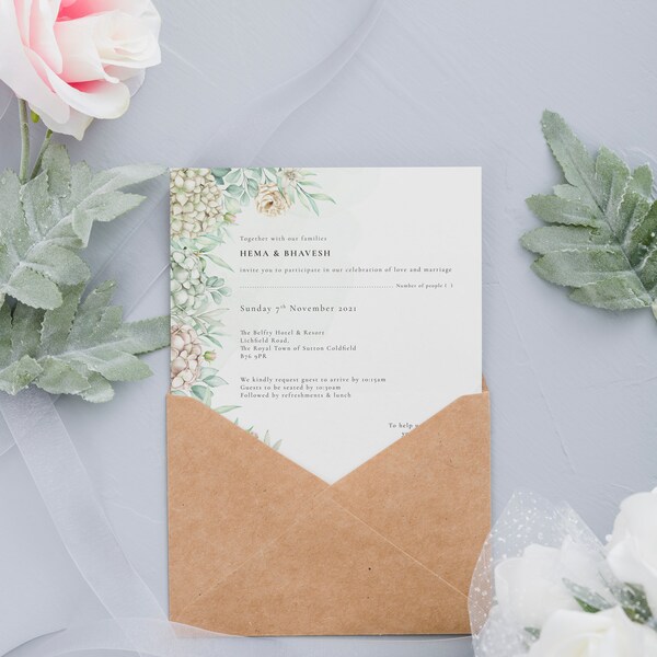 Civil Wedding Ceremony Invitation (You'll Love) - Etsy