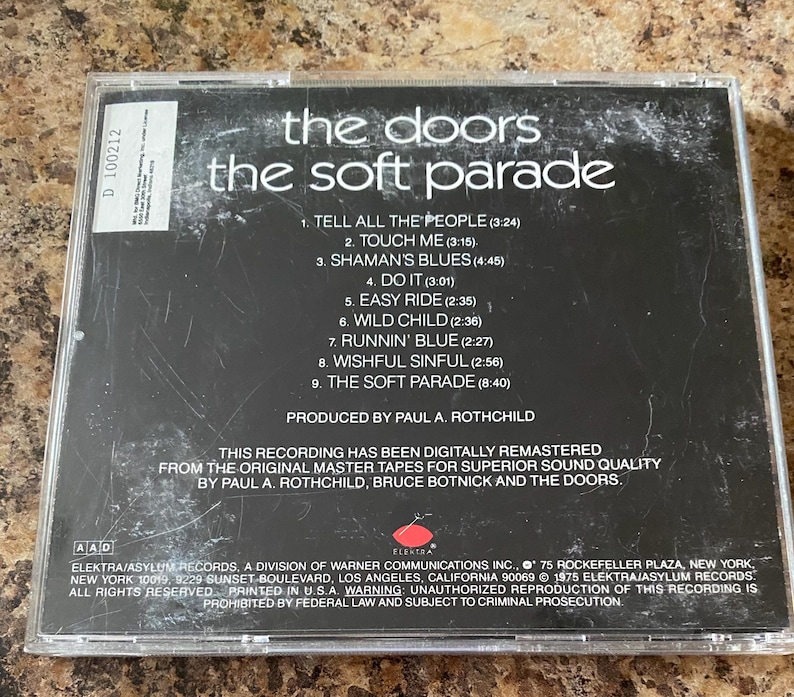 The Doors Soft Parade CD USED - Etsy