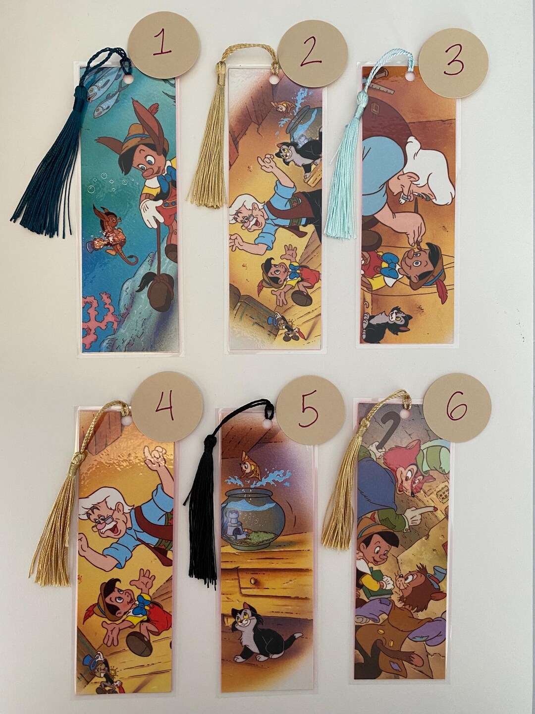 Pinochio Repurposed Throwback Laminated Bookmarks - Etsy