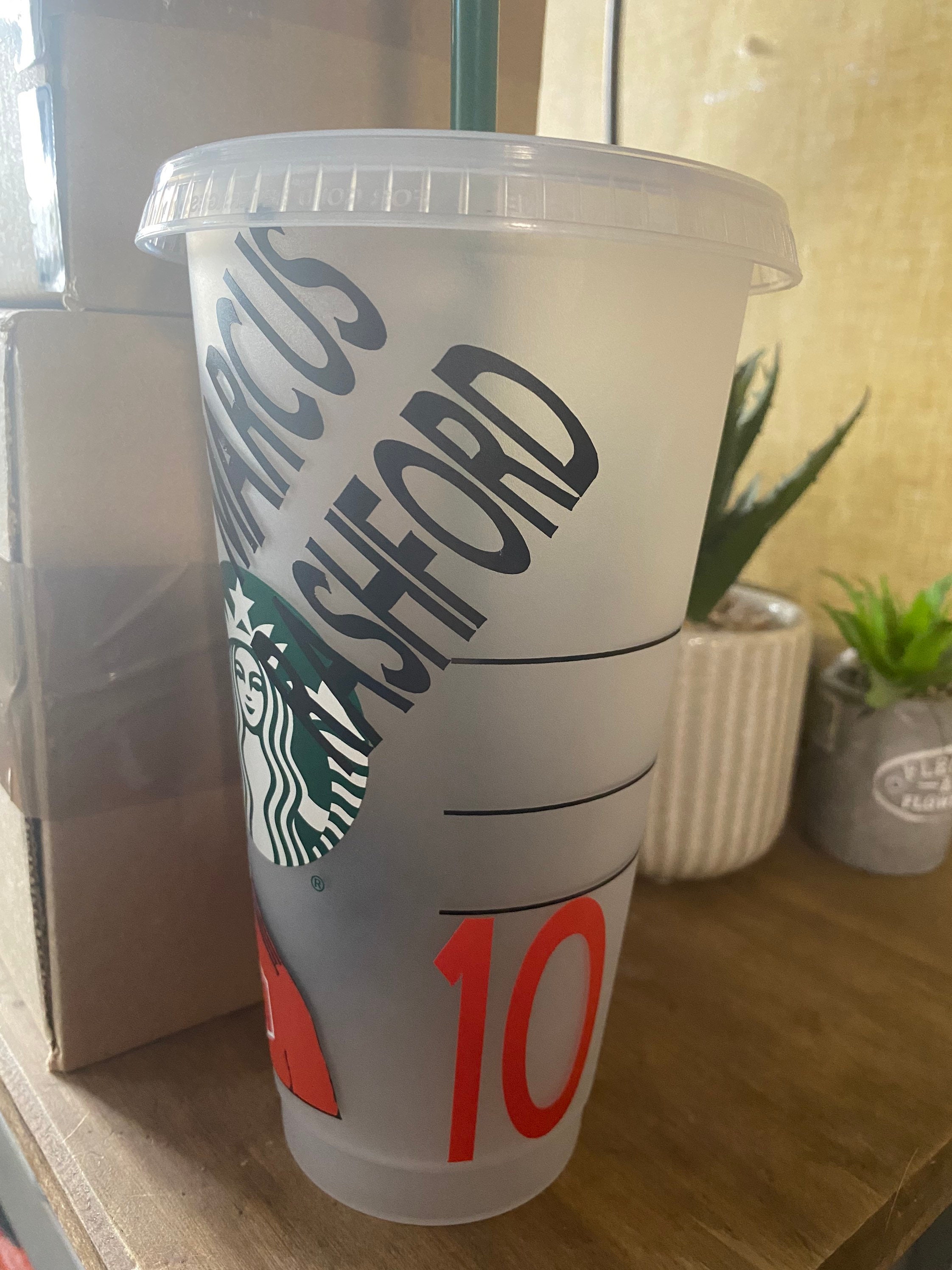 Marcus Rashford Starbucks Cold Cup Manchester United/ England - Etsy