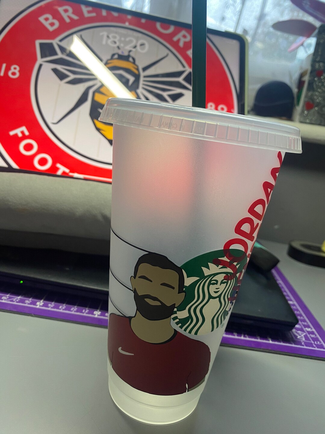 Starbucks Jordan Henderson Liverpool Cold Cup - Etsy
