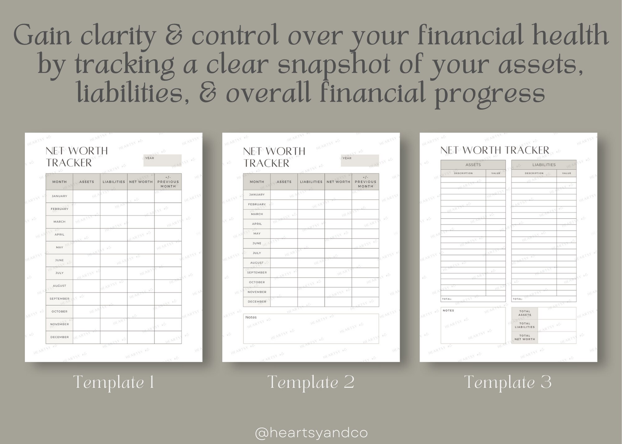 Net Worth Tracker Printable, Wealth Planner, Finance Tracker, Asset ...