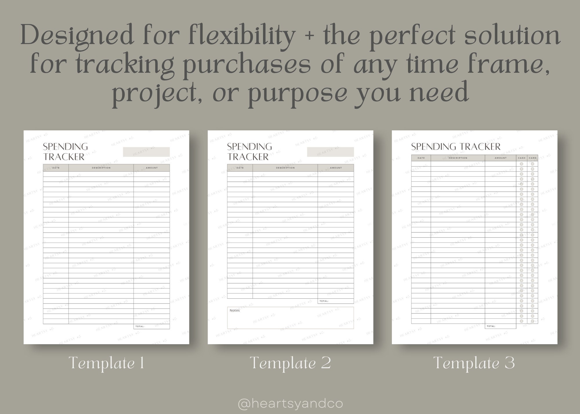Spending Tracker Printable, Simple Spending Log, Expense Tracker ...