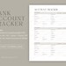 Financial Account Tracker Printable, Bank Account Log, Bank Details ...