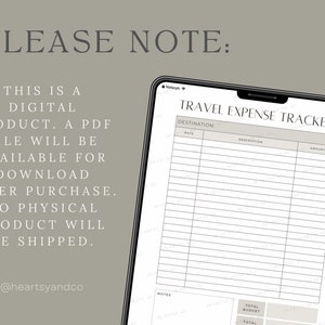 Travel Budget Printable, Vacation Budget Template, Travel Expense ...