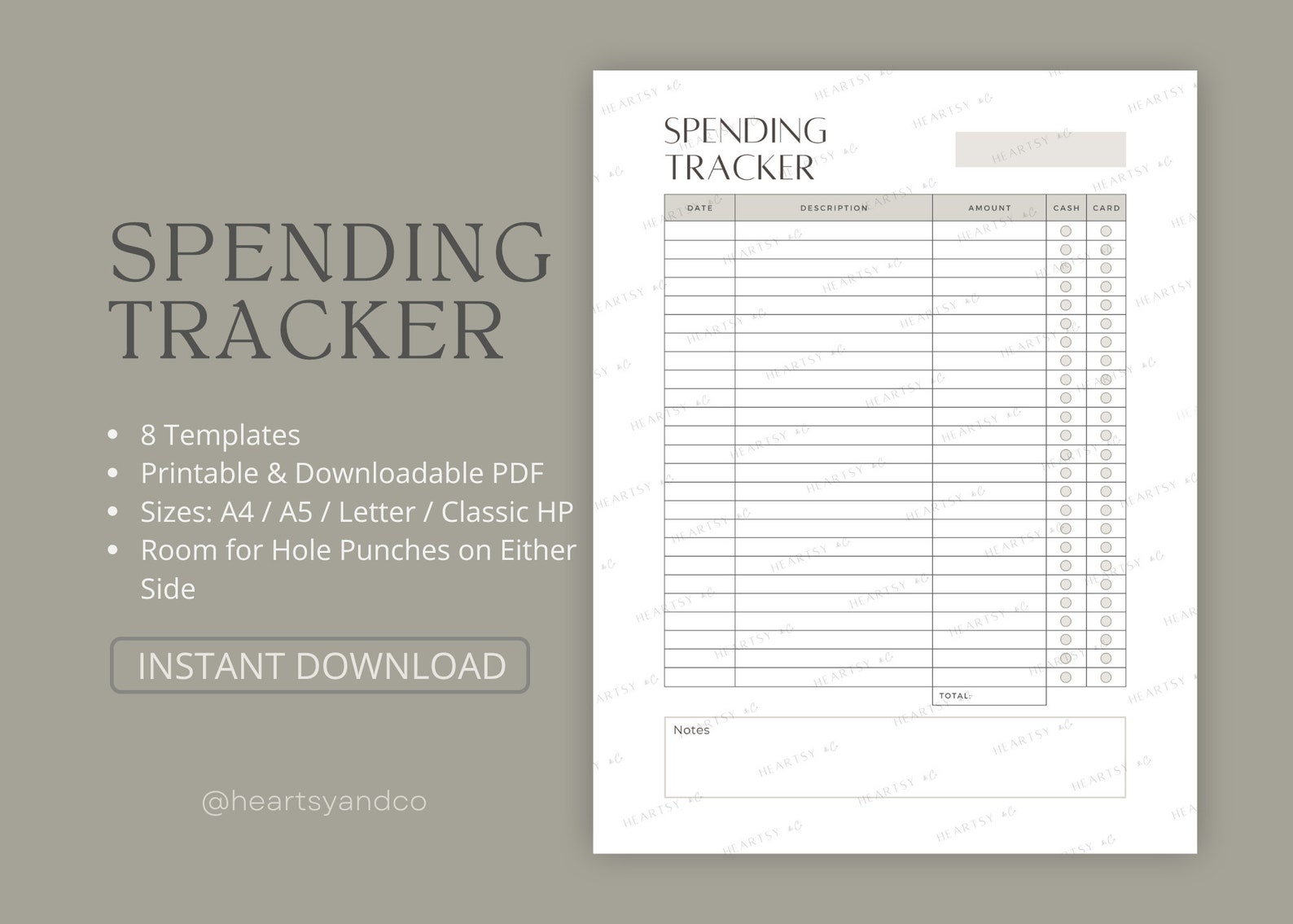 Spending Tracker Printable, Simple Spending Log, Expense Tracker ...