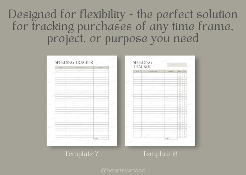 Spending Tracker Printable, Simple Spending Log, Expense Tracker ...