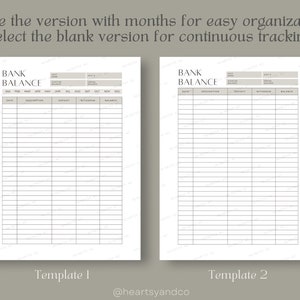 Bank Balance Tracker Printable, Beginner Spending Tracker, Finance ...
