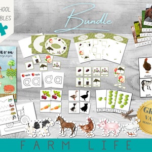 Farm Theme Bundle | Preschool and Homeschool Activities | Colouring ...