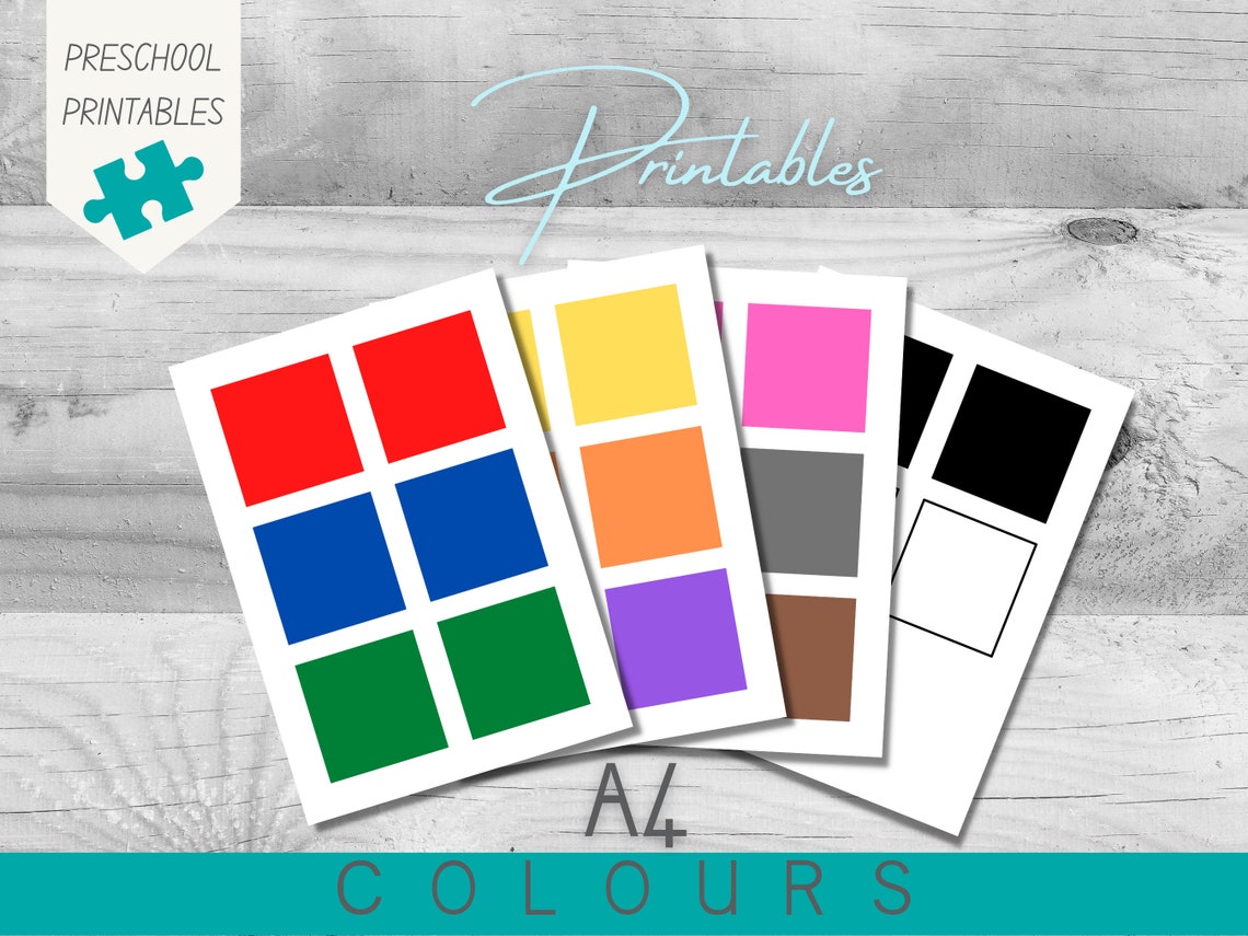 Colour Matching Activity & Poster Set PDF Printable - Etsy
