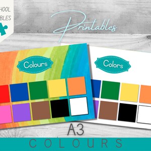 Colour Matching Activity & Poster Set PDF Printable - Etsy