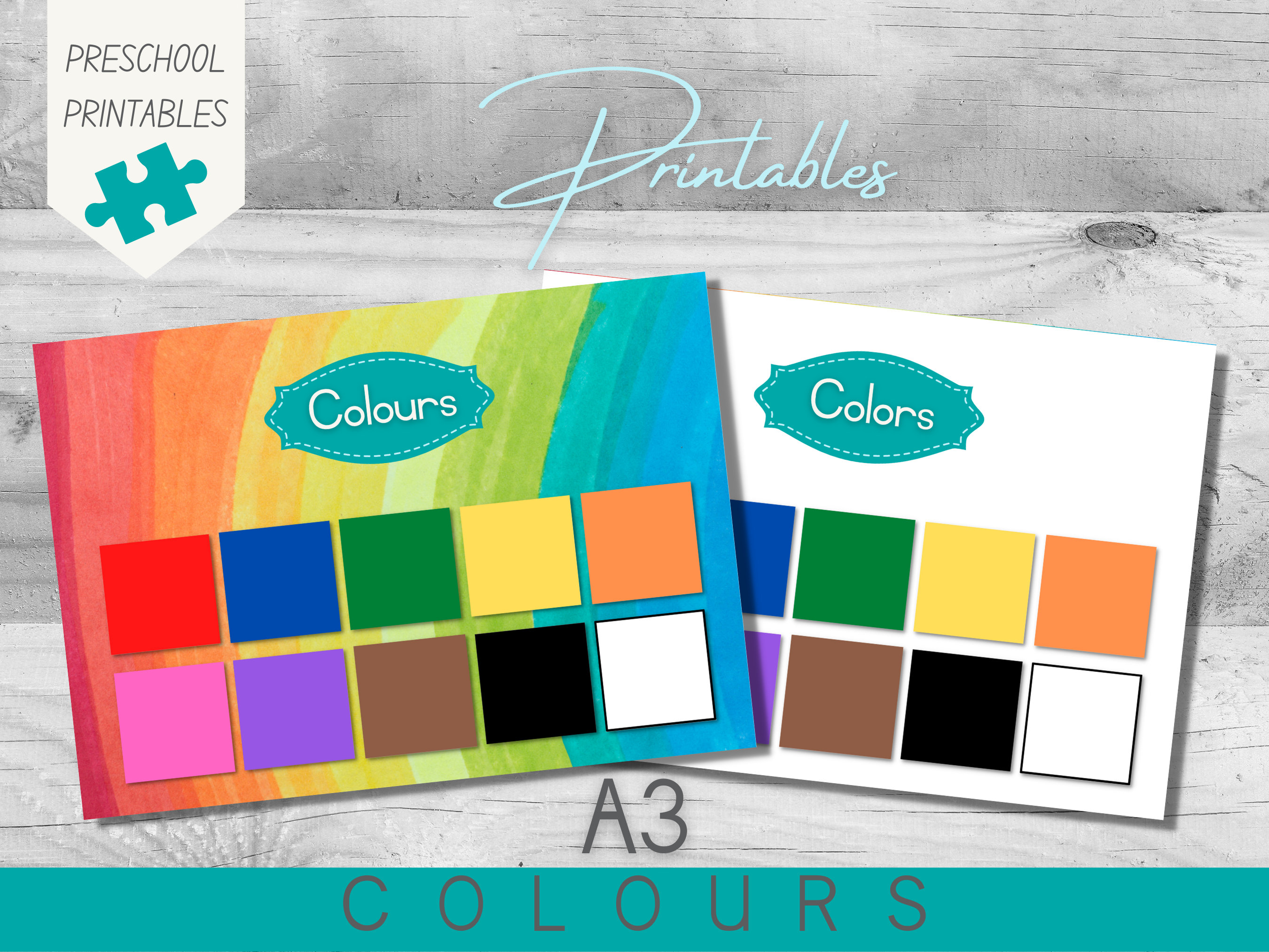 Colour Matching Activity & Poster Set PDF Printable - Etsy