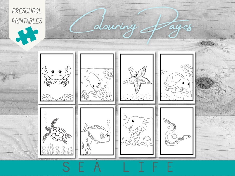 Sea Life Colouring Pages | Preschool Activity | Home & School | Ocean ...