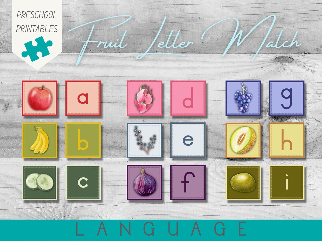 Letter Match A-Z Fruit | Phonics | Matching Activity | Alphabet ...
