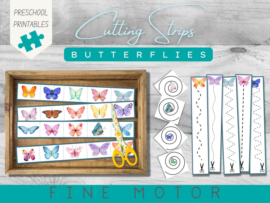 Butterflies Cutting Strips | Preschool & Homeschool Activity | Fine ...