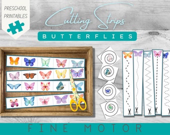 Cutting Strips Preschool and Homeschool Activity Fine Motor Control ...