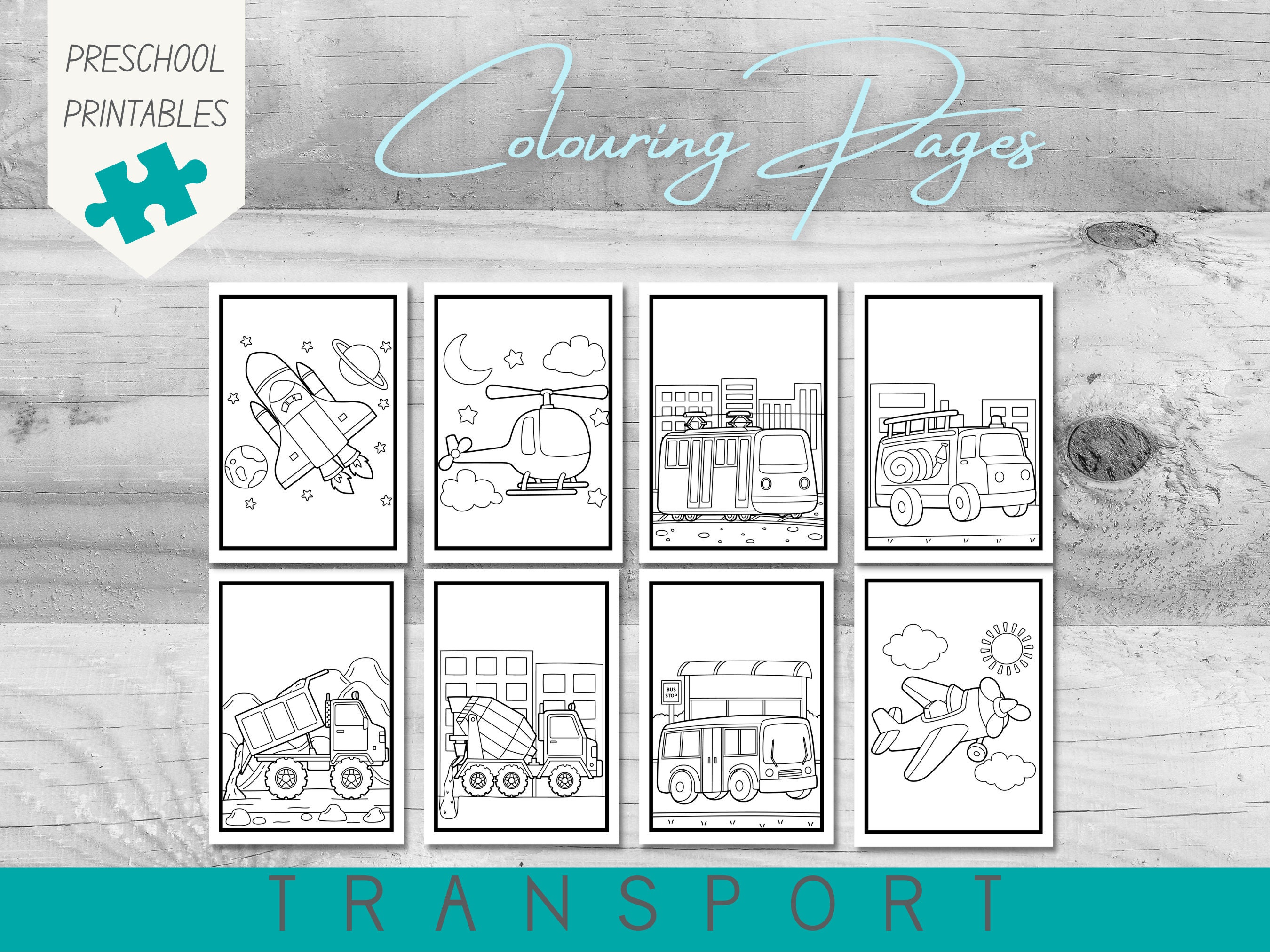 Transport Colouring Pages | Preschool Activity | Home & School ...