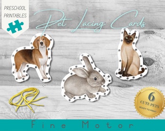 Sea Ocean Animals Lacing Card Activity | Preschool & Homeschool ...