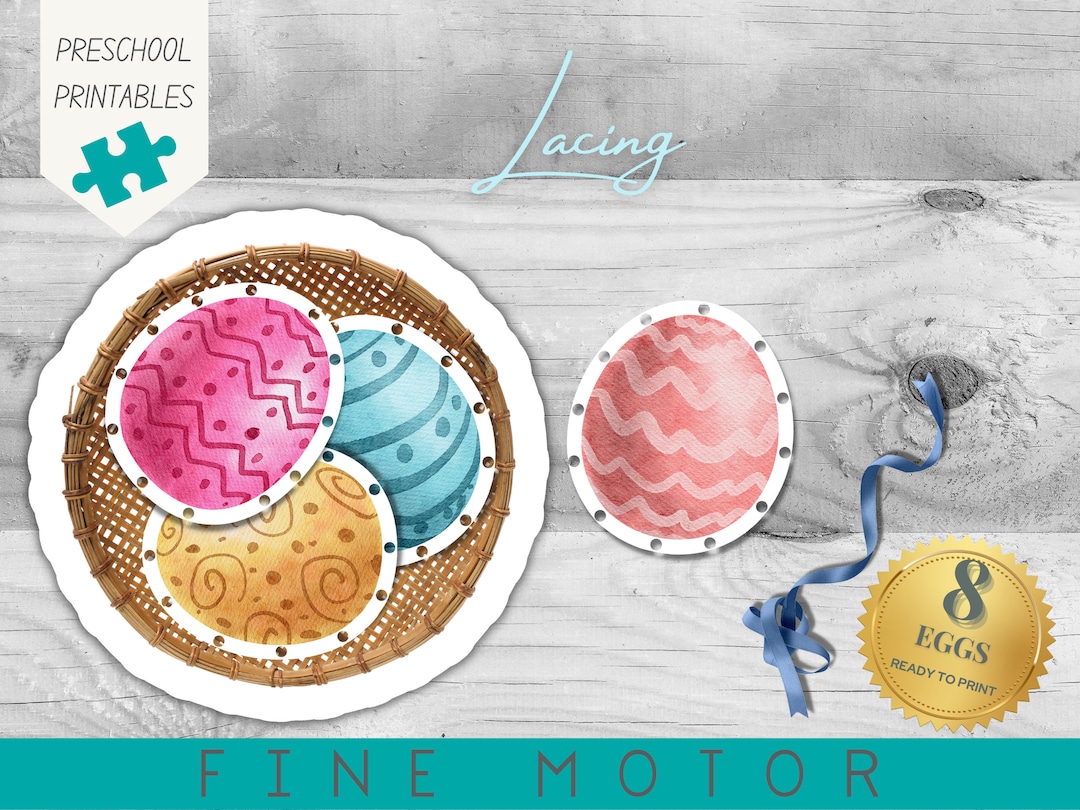 Easter Eggs Lacing Card Activity | Preschool & Homeschool | Montessori ...