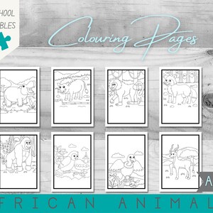 African Animals Colouring Pages | Preschool Activity | Home & School ...