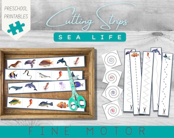 Cutting Strips | Preschool and Homeschool Activity | Fine Motor Control ...