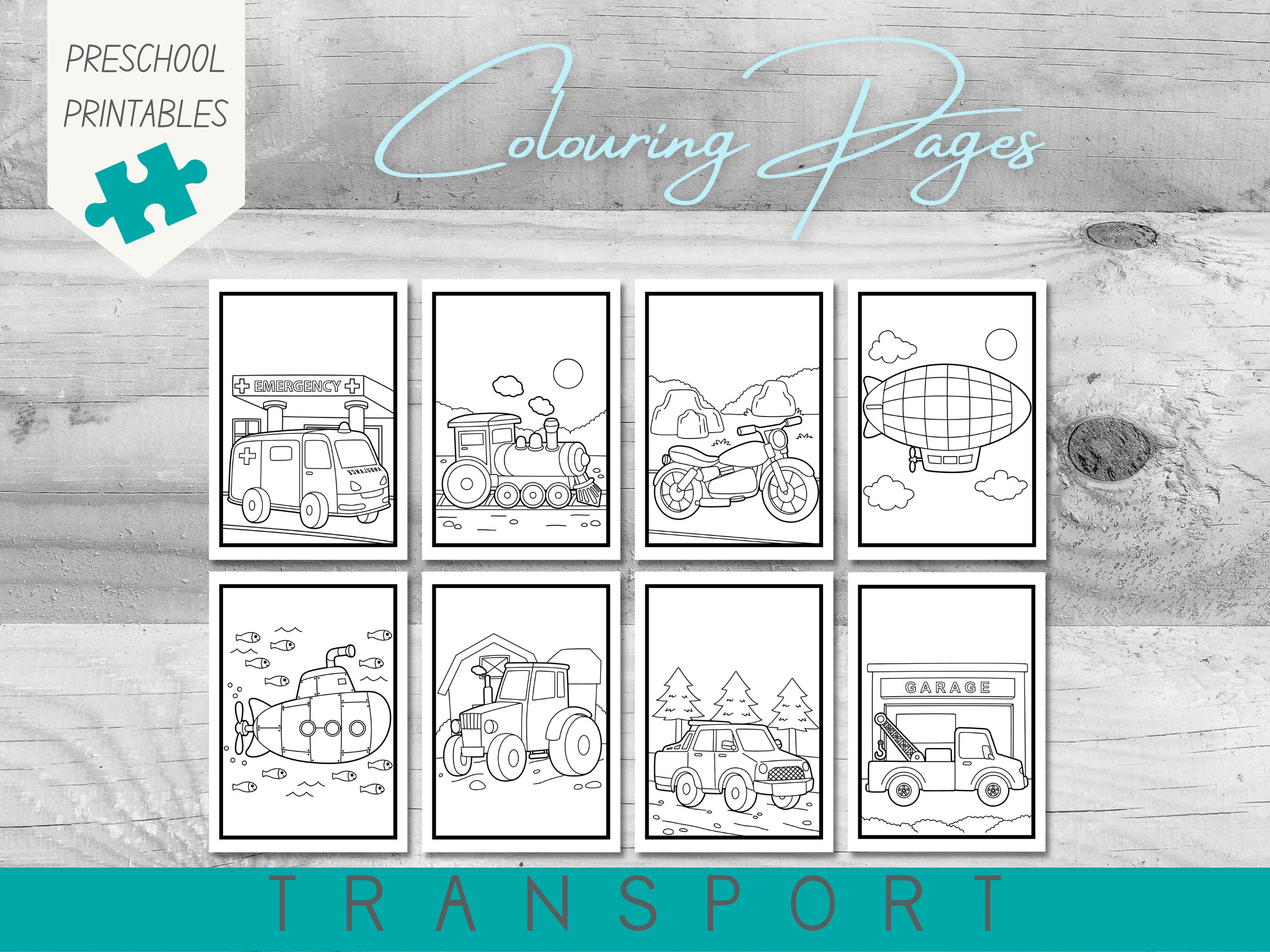 Transport Colouring Pages | Preschool Activity | Home & School ...