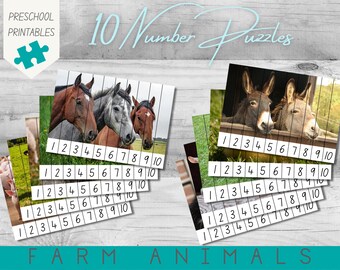 Farm Produce Number Puzzle | 1-10 | PDF Printable - Etsy