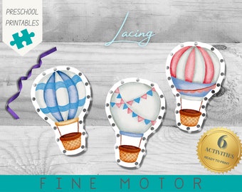 Sea Ocean Animals Lacing Card Activity Preschool & Homeschool ...