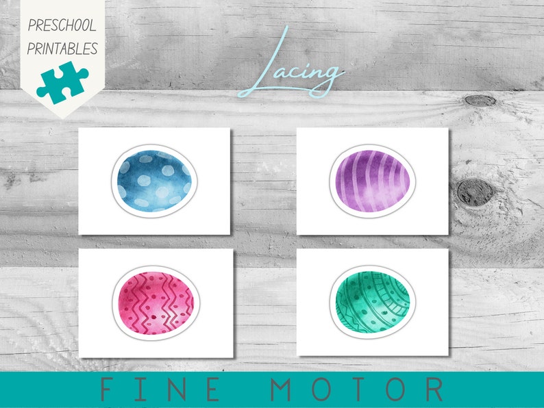 Easter Eggs Lacing Card Activity | Preschool & Homeschool | Montessori ...