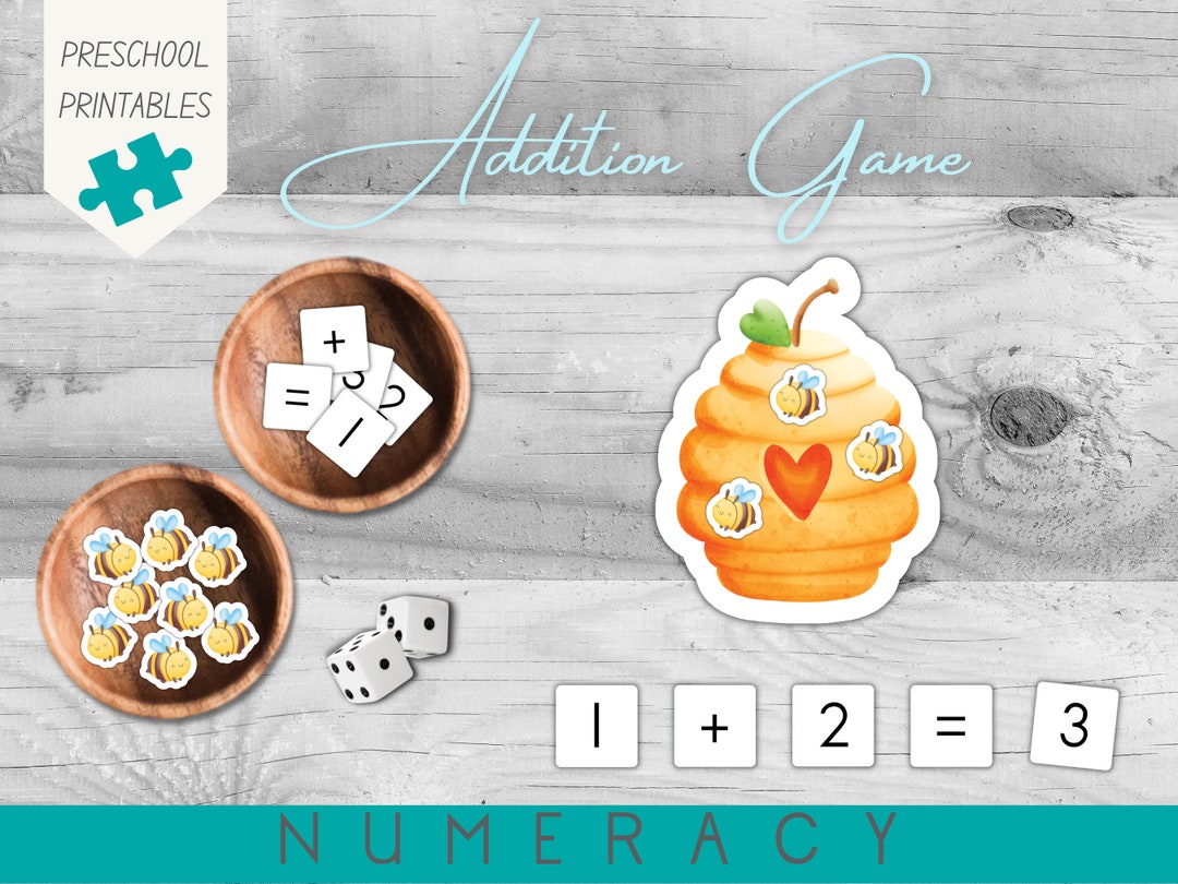 Honey Bee Counting & Addition Game Activity | Homeschool Maths ...