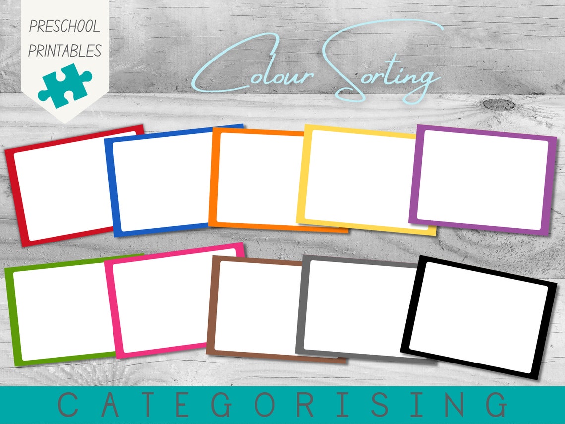 Colour Categorising and Sorting Activity 10 Colours Matching Toddler ...