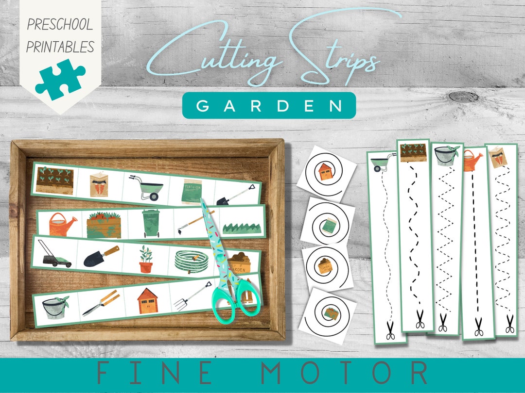 Garden Cutting Strips | Preschool & Homeschool Activity | Fine Motor ...