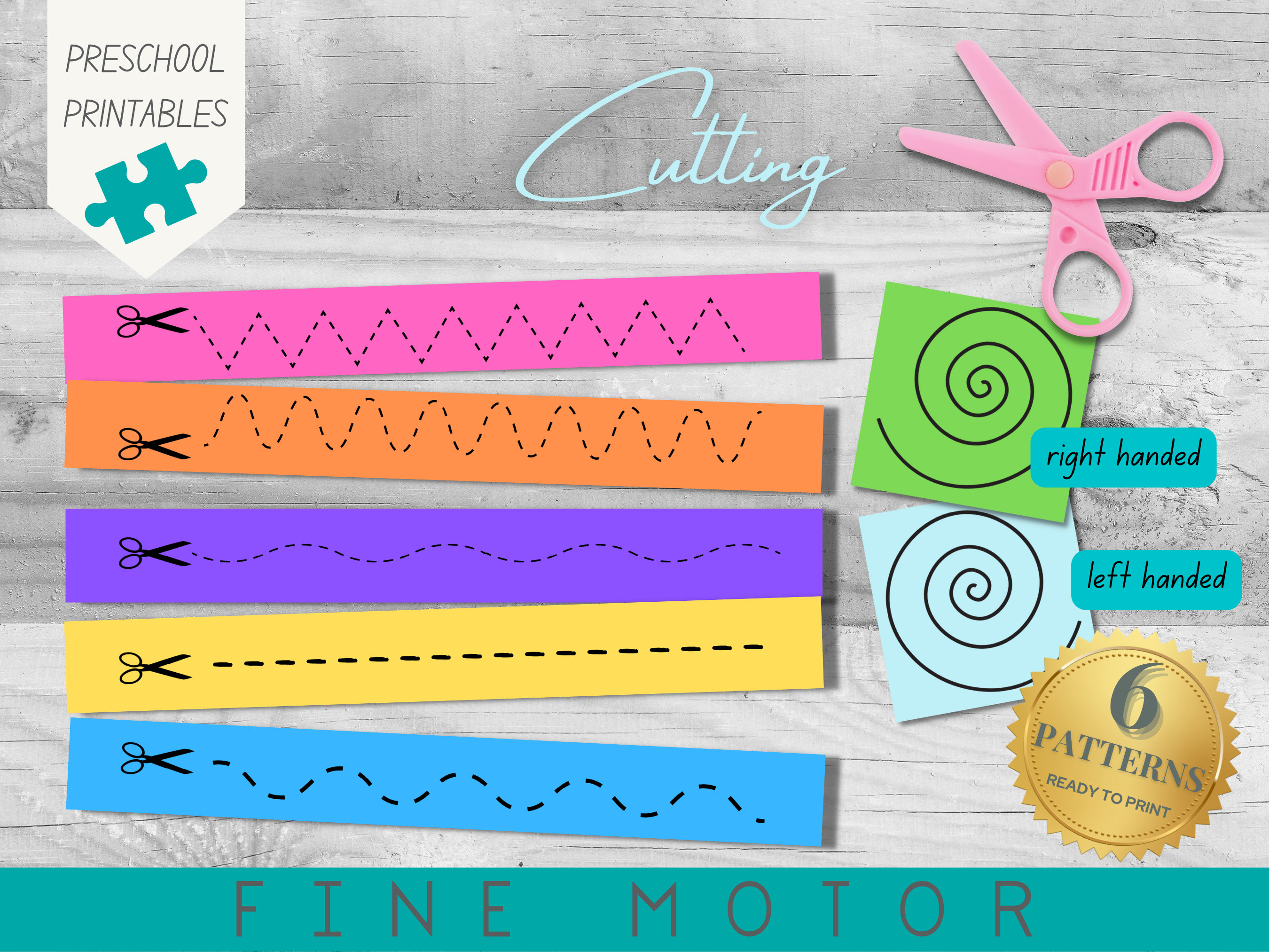 Cutting Strips | Preschool and Homeschool Activity | Fine Motor Control ...