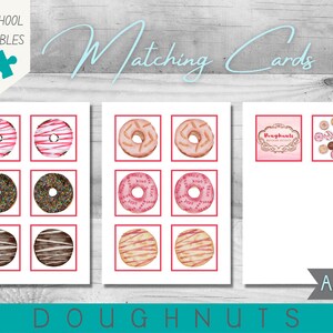 Doughnut Matching | Preschool Activity | 12 Sets | 24 Cards ...