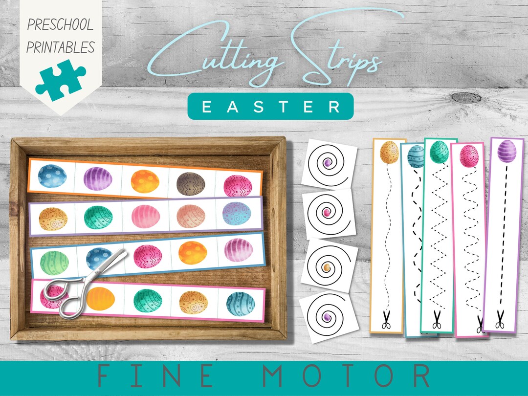 Easter Eggs Cutting Strips | Preschool & Homeschool Activity | Fine ...