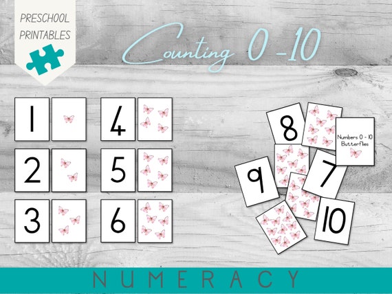 Preschool Counting Activity Matching Cards Numbers 0 10 | Etsy