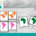 Montessori Continents | 3 Part Cards | PDF Printable - Etsy