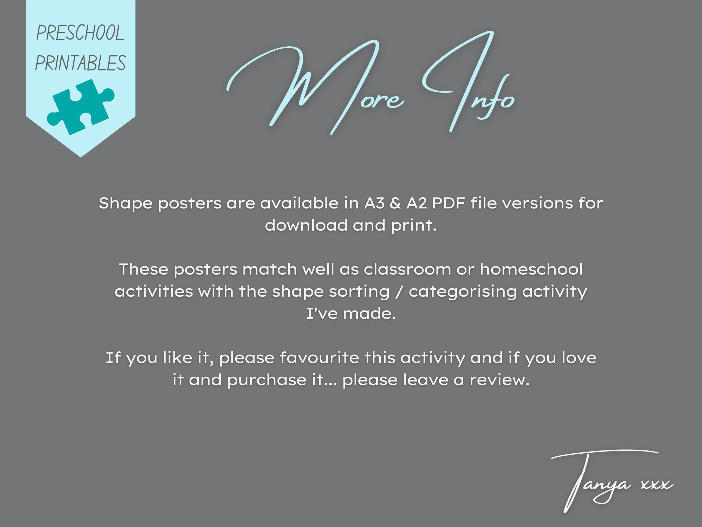 Preschool Shape Poster | A2 and A3 | PDF Printable | Children's Bedroom ...