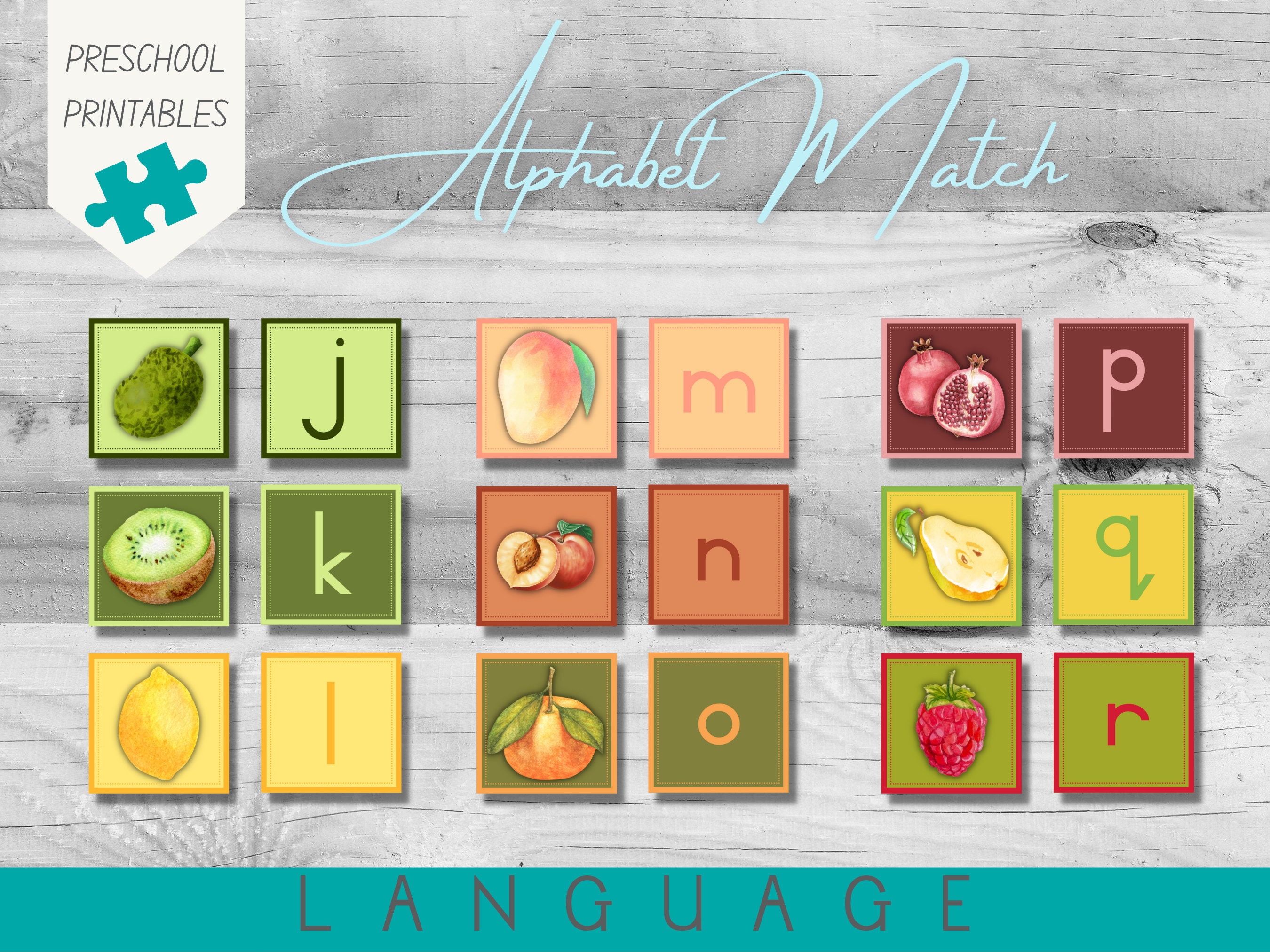 Letter Match A-Z Fruit | Phonics | Matching Activity | Alphabet ...